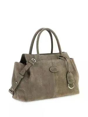 TOD'S Suede Tote Bag With Logo Patch