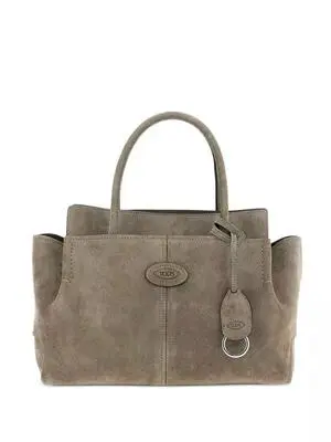 TOD'S Suede Tote Bag With Logo Patch