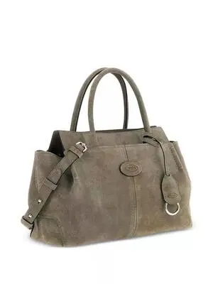 TOD'S Suede Tote Bag With Logo Patch