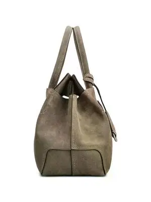 TOD'S Suede Tote Bag With Logo Patch