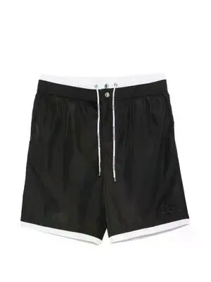 Dolce & Gabbana Logo-patch Drawstring Swim Shorts - Black