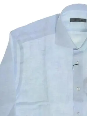 Corneliani French-collar Linen Shirt - Blue