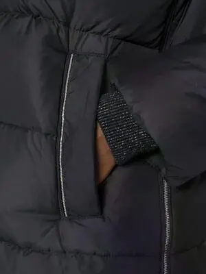 Peserico Hooded Padded Jacket With Silver-tone Hardware