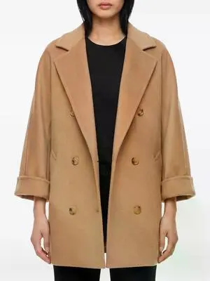 Max Mara Rebus Double-breasted Coat - Neutrals