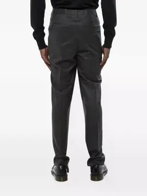 Corneliani Flat-front Wool Trousers - Grey