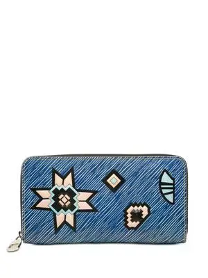 LOUIS VUITTON 2015 Epi Denim Azteque Zippy Wallet Long Wallets - Blue