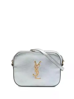 Saint Laurent 2015 Small Metallic Calfskin Classic Monogram Camera Bag Crossbody Bag - Silver