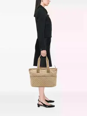 Gucci 2016-2026 Gg Canvas Web Tote Bag