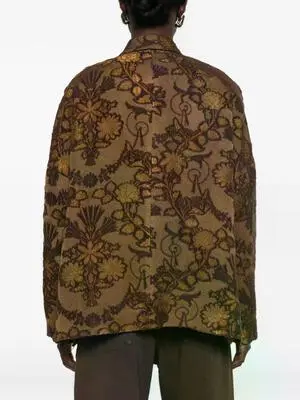 UMA WANG Floral Jacquard Double-breasted Jacket