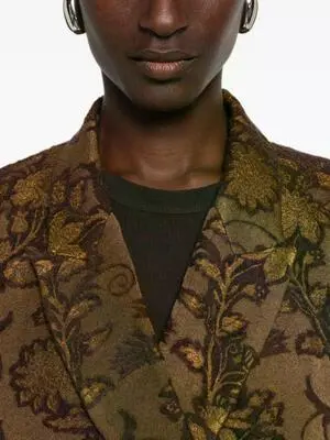 UMA WANG Floral Jacquard Double-breasted Jacket