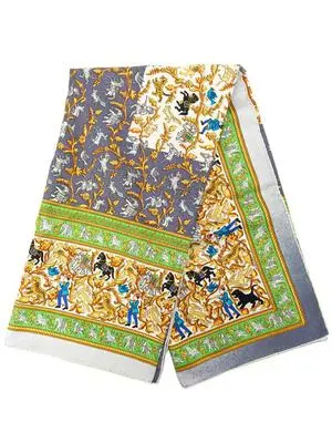 Hermès 2000-2026 Chasse En Inde Silk Scarf 90 Scarves - Blue