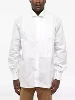 Corneliani Hidden-placket Poplin Shirt - White