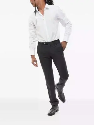 Corneliani Leader Virgin-wool Trousers - Grey