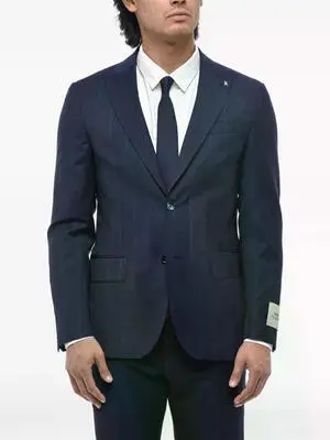 Corneliani Pinstripe-pattern Single-breasted Suit - Blue