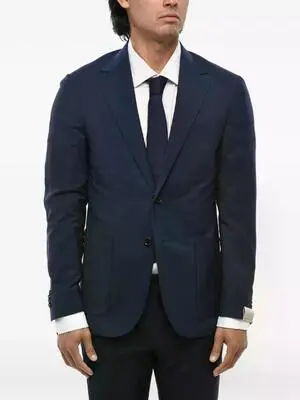 Corneliani Gate Single-breasted Blazer - Blue