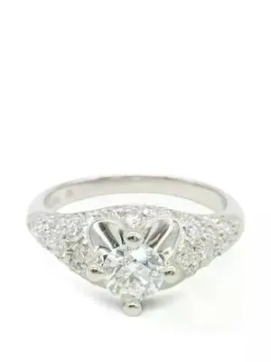 BVLGARI 2010s Corona Diamond Ring - Silver