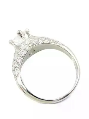 BVLGARI 950 Platinum Diamond Corona Ring