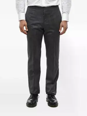 Corneliani Cerimonia Academy Pinstriped Virgin-wool Trousers - Grey