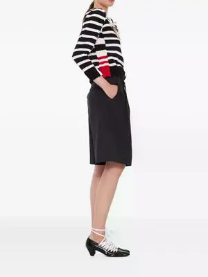 LA FETICHE Mitzi" Striped V-neck Sweater