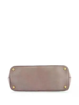 Prada Double Zip Lux Saffiano Leather Large Tote Bag - Grey