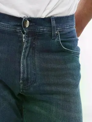 Corneliani Logo-embroidered Washed Jeans