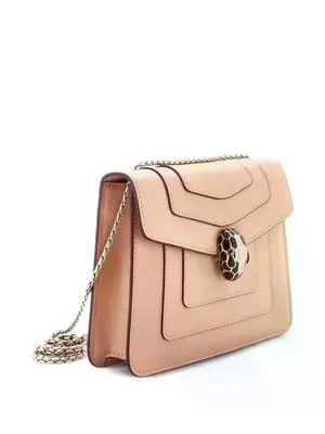 BVLGARI Serpenti Forever Square Shoulder Bag Leather Small Crossbody Bag