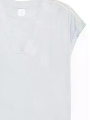 Eleventy V-neck T-shirt With Cap Sleeves