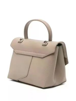 Emporio Armani Grained-leather Mini Tote Bag - Neutrals