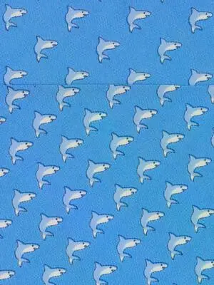 FERRAGAMO Silk Shark Print Neck Tie