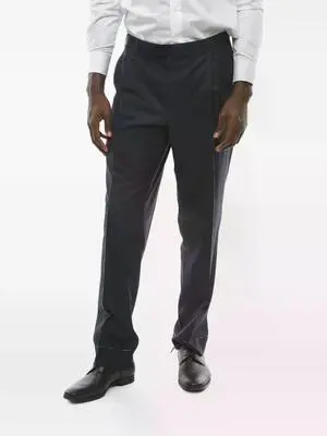Corneliani Mantua Pleated Wool Trousers - Blue