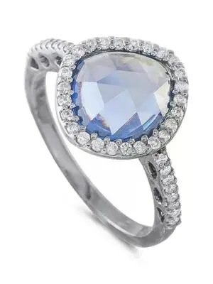 LB EXCLUSIVE 18k White Gold Sapphire And Diamond Ring
