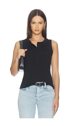 Sanctuary Sleeveless Knit Top - Black