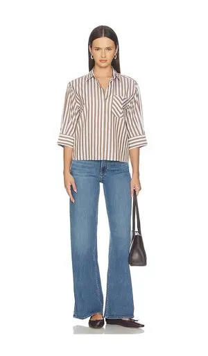 Rag & Bone Lucia Striped Shirt - Brown