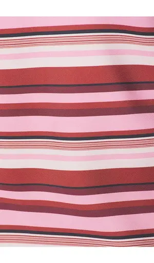 WITH HARPER LU Halterneck Maxi Dress In Striped Heavyweight Satin