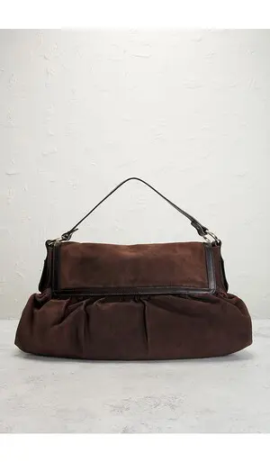 FWRD RENEW Fendi Suede Chef Shoulder Bag
