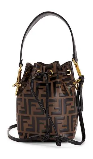 FWRD RENEW Fendi Ff 1974 Mini Mon Tresor Bucket Bag - Brown