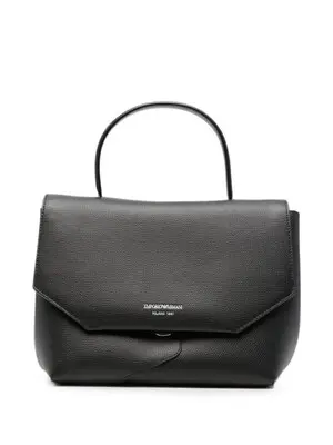 Emporio Armani Medium Leather Handbag - Black