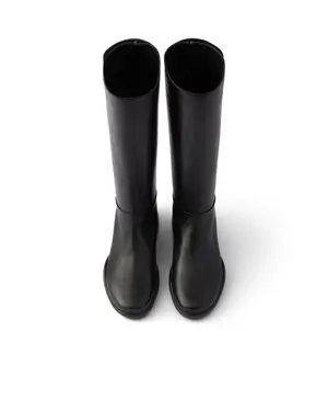 Prada Nappa Leather Knee High Boots