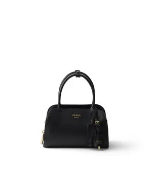 Prada Coffret Medium Leather Handbag - Black