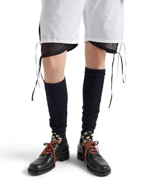 Prada Antiqued Leather Lace-up Shoes