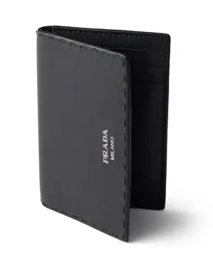 Prada Antiqued Leather Card Holder