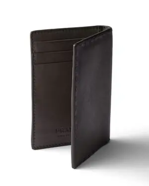 Prada Antiqued Leather Card Holder