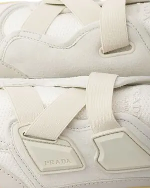 Prada Speedrock Technical Mesh And Leather Sneakers