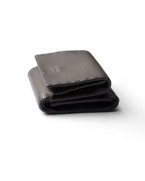 Prada Small Antiqued Leather Wallet