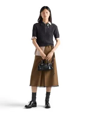 Prada Bonnie Small Re-nylon And Leather Handbag