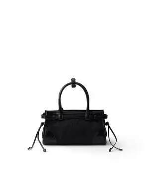 Prada Bonnie Small Re-nylon And Leather Handbag