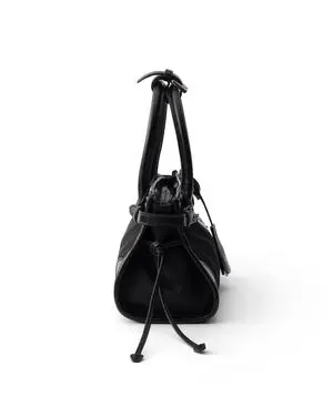 Prada Bonnie Small Re-nylon And Leather Handbag