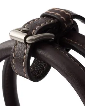Prada Bonnie Small Corduroy And Leather Handbag - Ebony