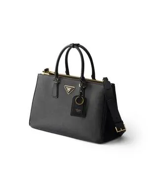 Prada Galleria Large Saffiano Leather Bag - Black