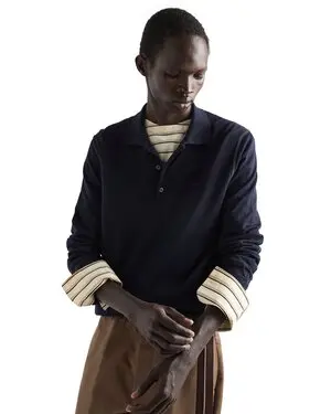 Prada Long-sleeved Wool Polo Sweater
